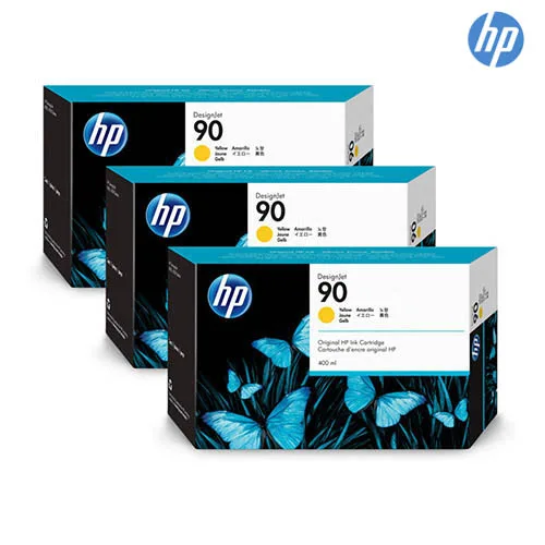 (C5085A) HP 90 C5085A Yellow ของแท้ (400 ml.x3) ราคา ถูก ส่งฟรี มีรับประกัน