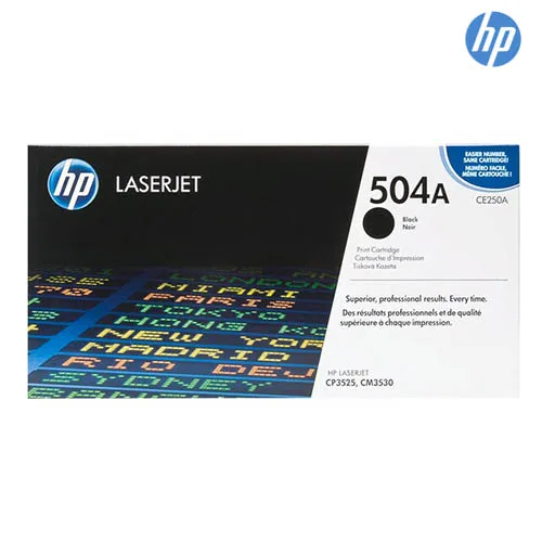 (CE250A) ตลับหมึกโทนเนอร์ 504A (CE250A) ดำ HP ราคา ถูก ส่งฟรี มีรับประกัน