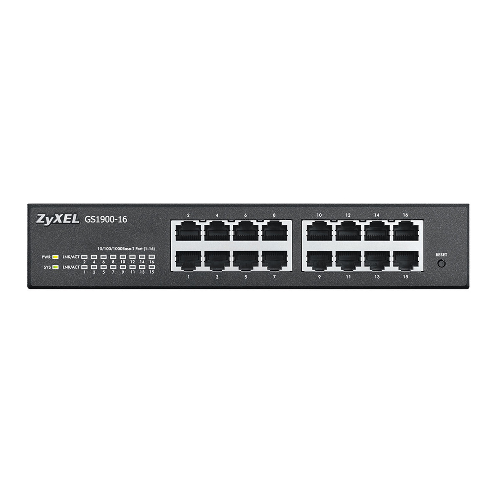 [GS1900-16] SWITCH ZYXEL 16 PORTS GS1900-16 GIGABIT PORT MANAGED ...