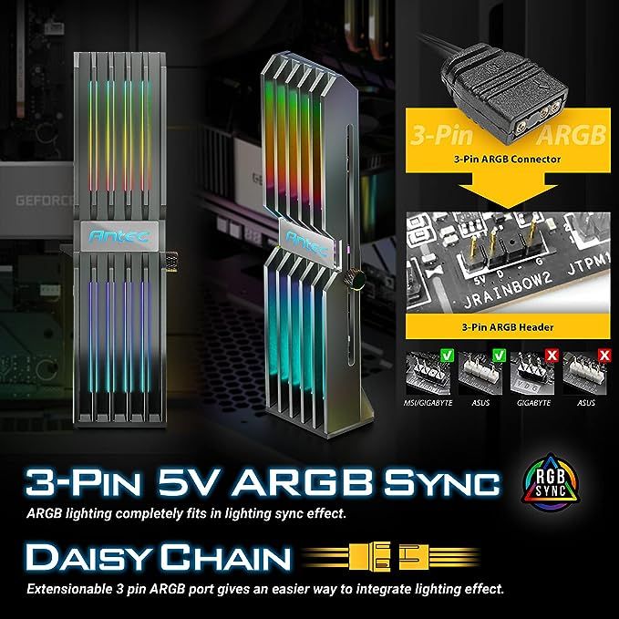 ANTEC RGB GPU SUPPORT BRACKET [SUPPORT GRAPHICS CARD & ENRICH CHASSIS ...