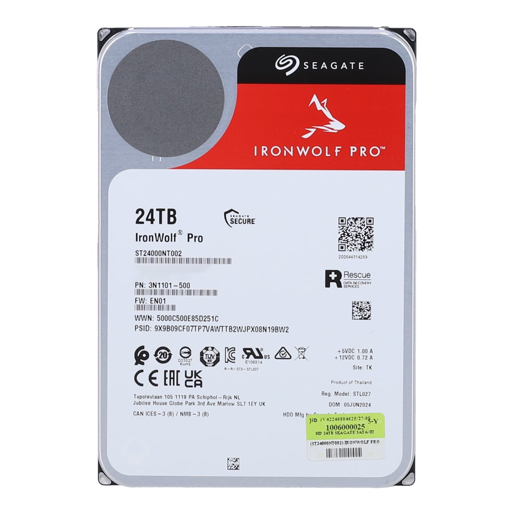 24 TB 3.5 INCH HDD SEAGATE IRONWOLF PRO - 7200RPM SATA3 [ST24000NT002 ...